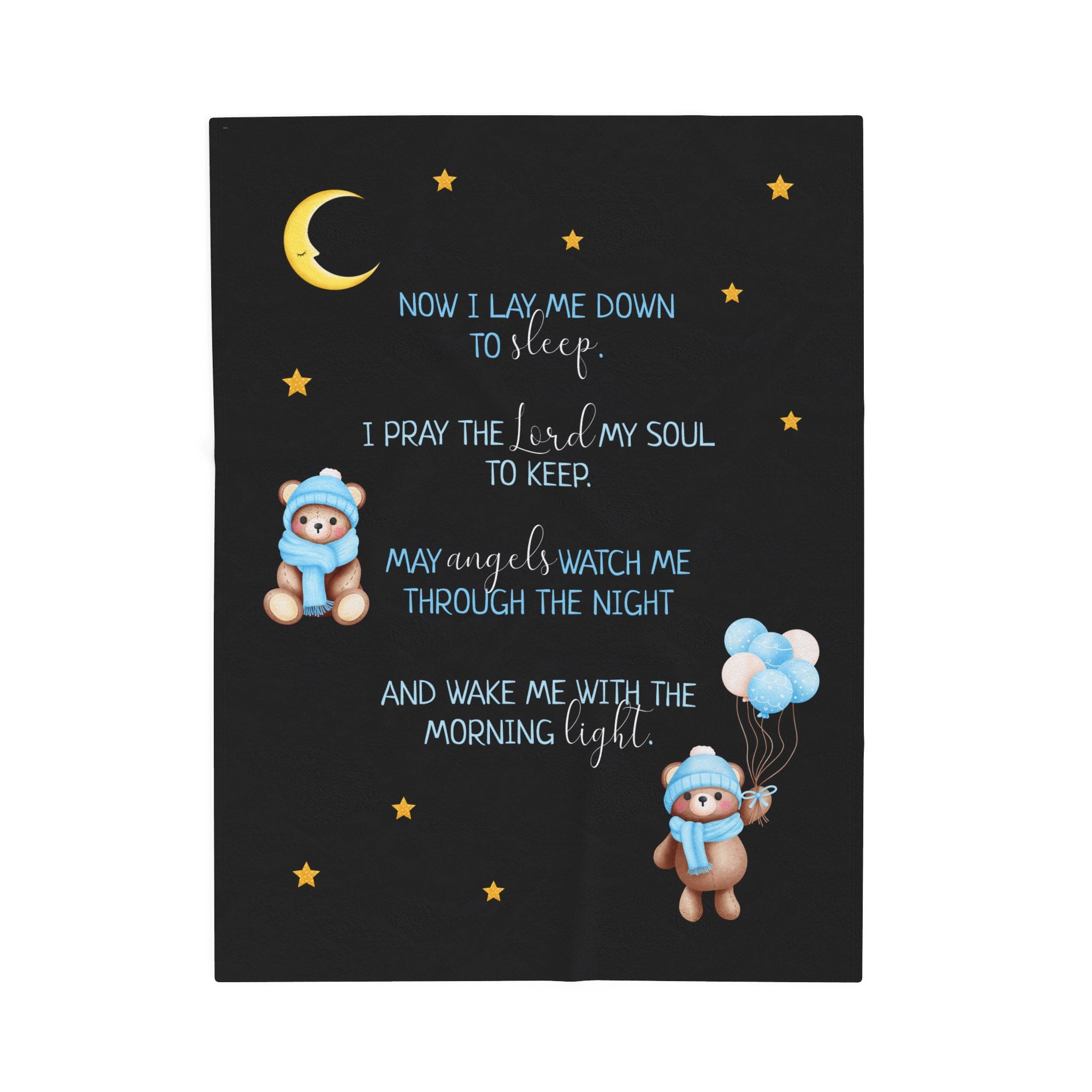 Bedtime Prayer - Baby Boy Blanket – Grumpy Uncle Apparel
